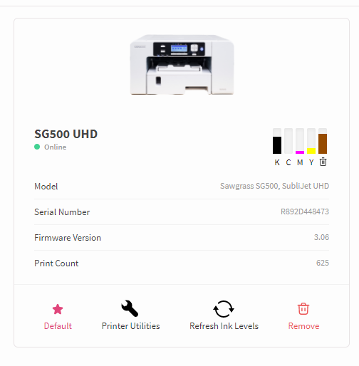 Cómo: Ver los Niveles de Tinta en Sawgrass Print Utility – Cuidado de ...