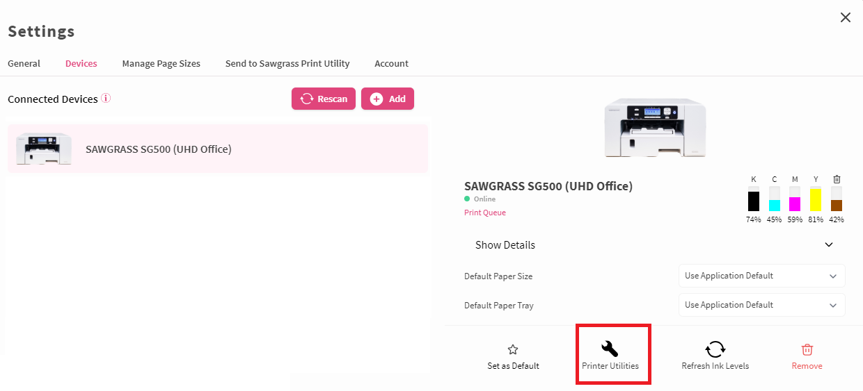 How to Print a Primary Chart in Sawgrass Print Utility – Sawgrass Care
